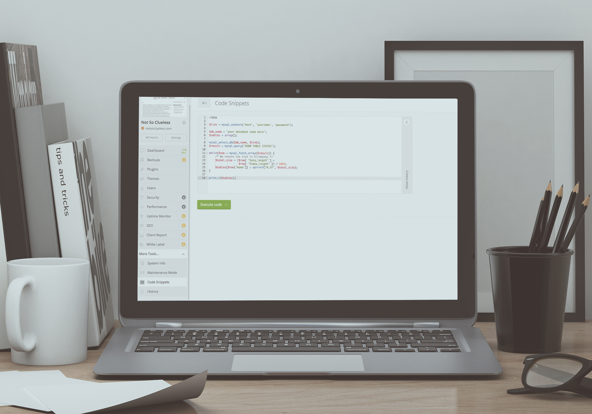 Code Snippets ManageWP